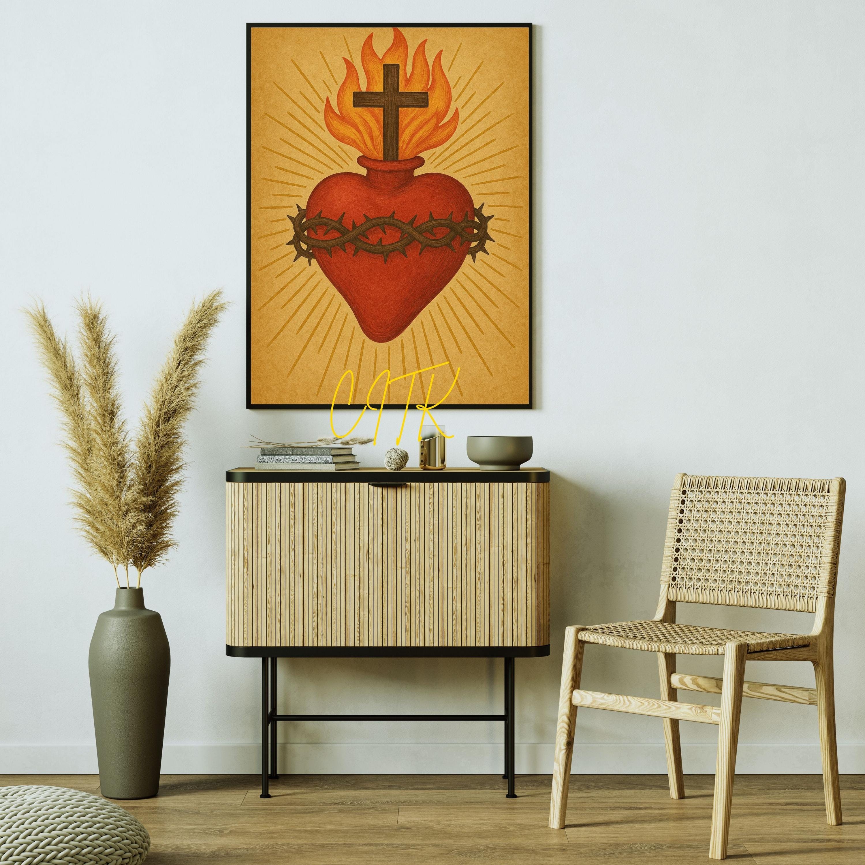 Sacred Heart of Jesus Printable | Corazón Sagrado Digital Art ...