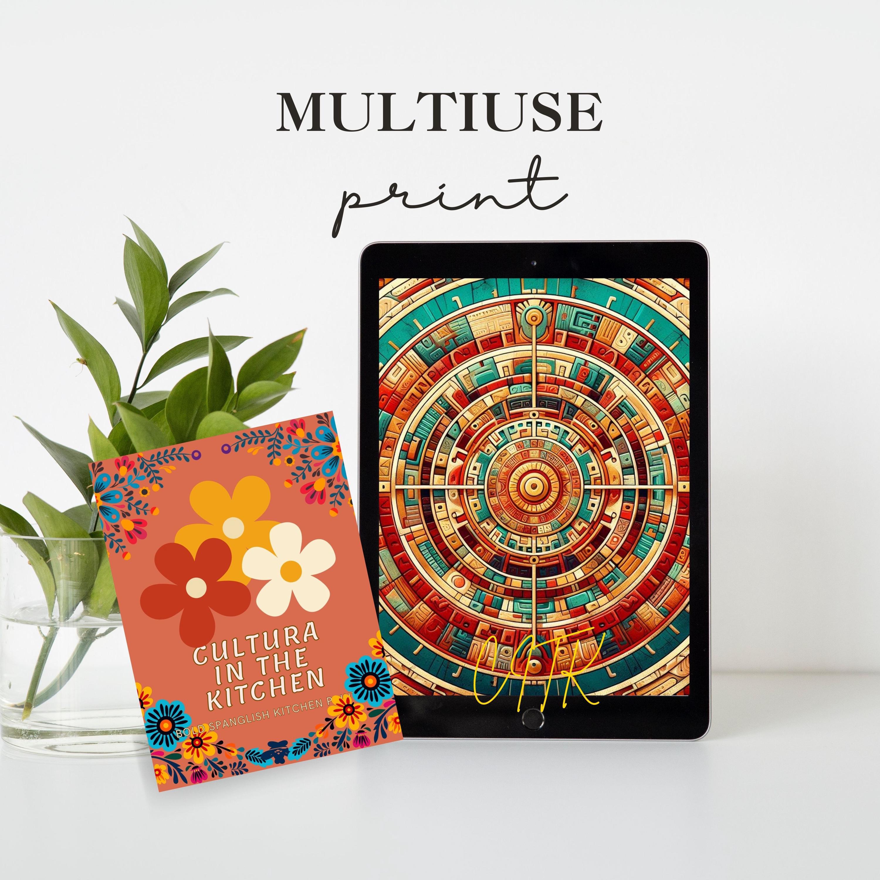 Aztec Sunstone Wall Art Printable | Mexican Heritage Digital Download ...