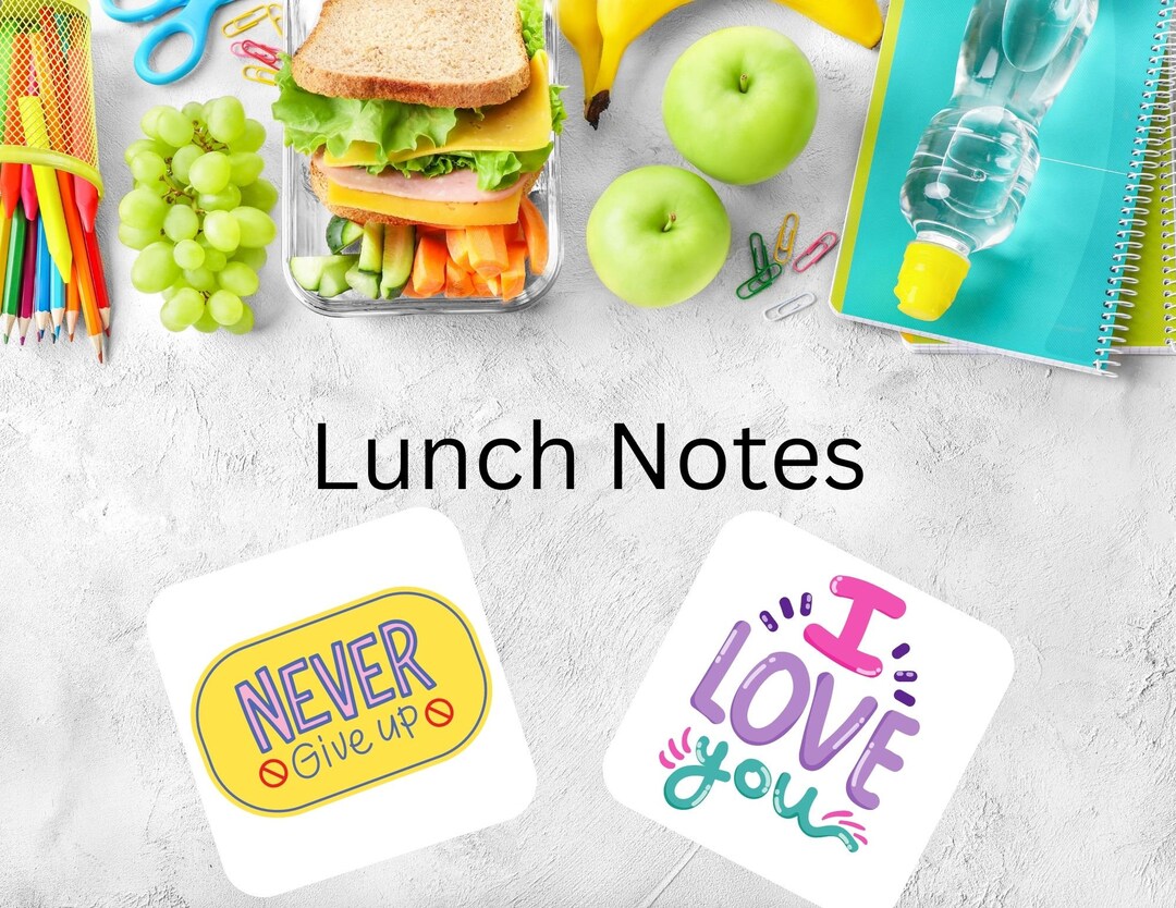 Printable Lunch Box Notes| Inspiring Notes| Notes for Anyone ...