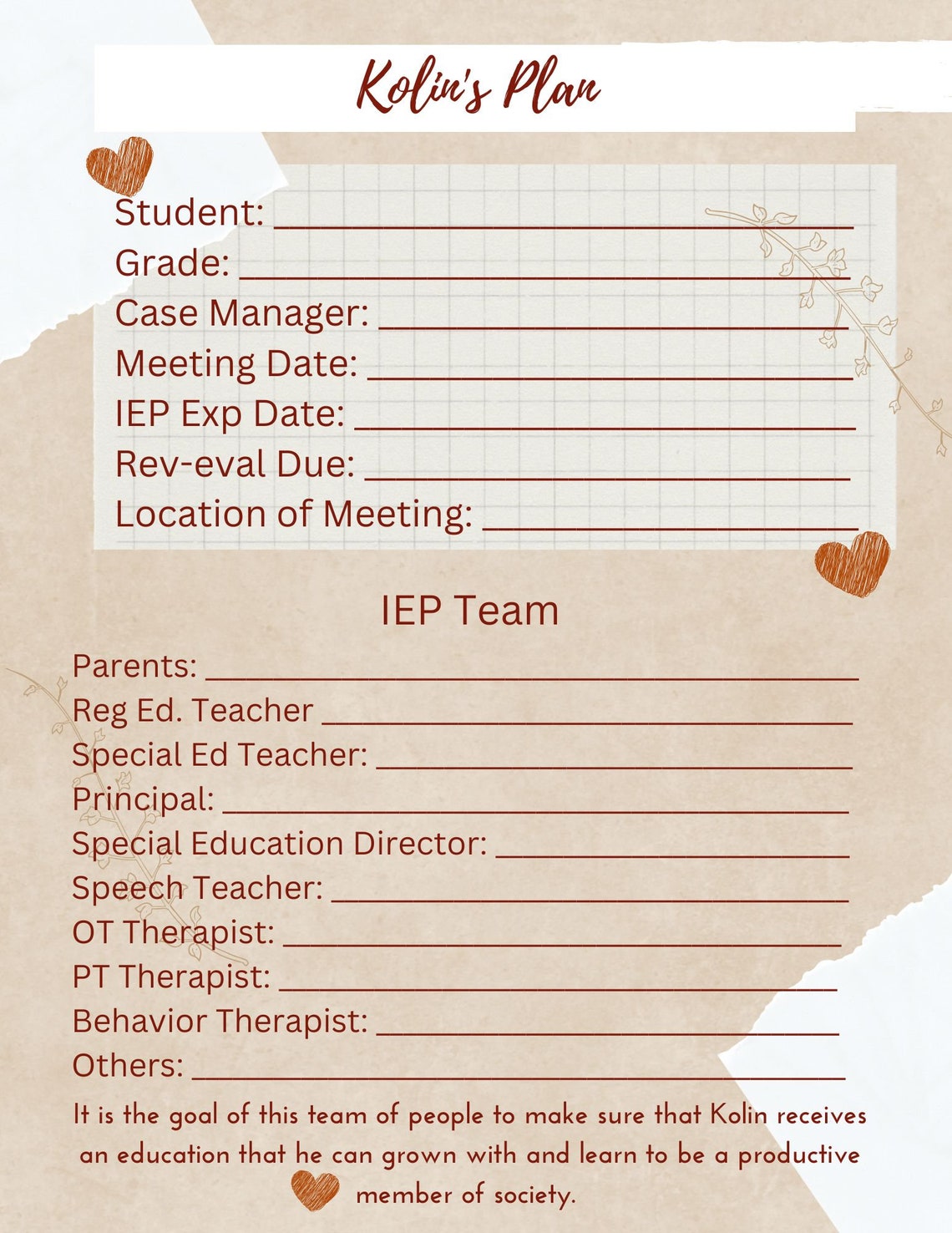 IEP Parent Guide, IEP Parent Workbook, Special Education, Teacher ...
