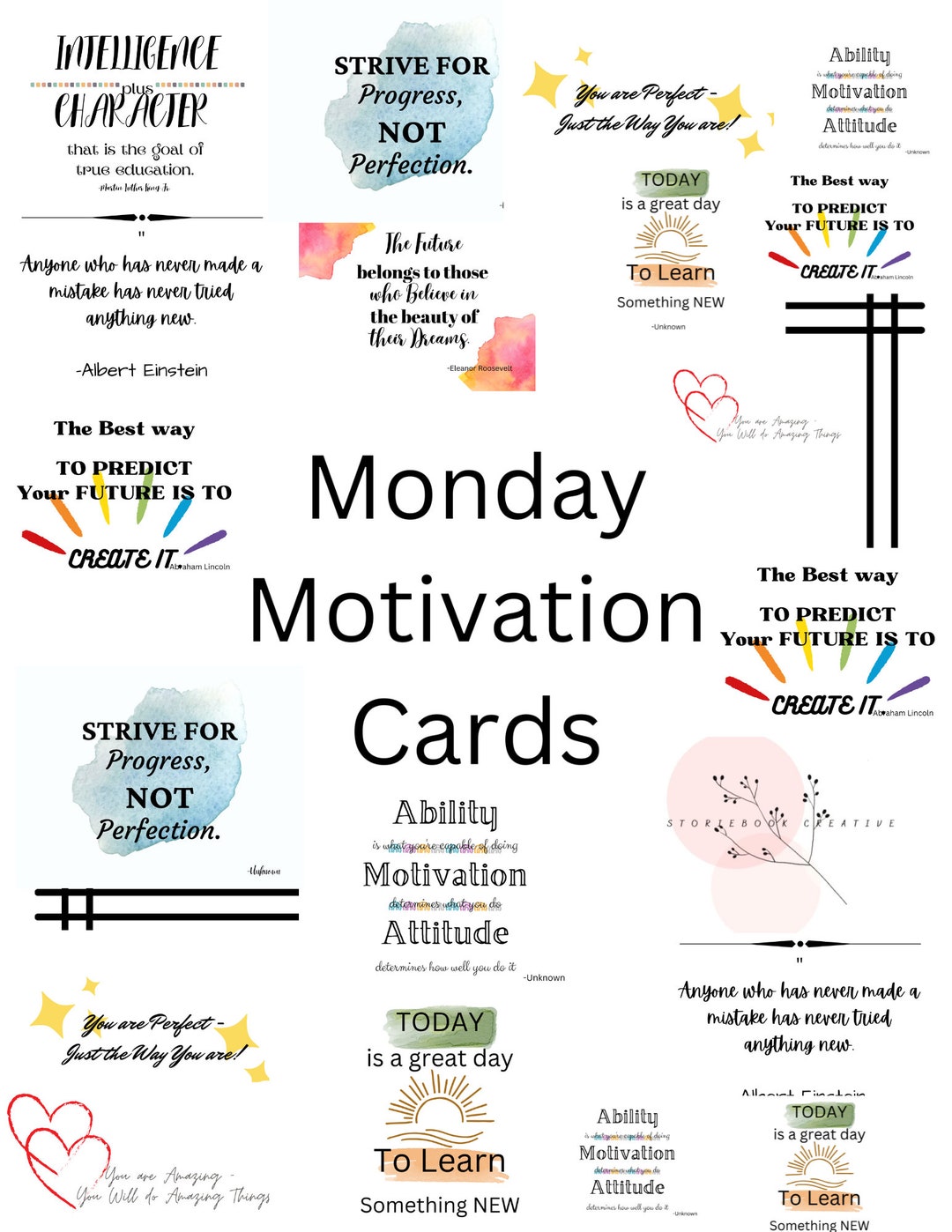 40 Educational Motivational Quotes for Students, Instant Download ...