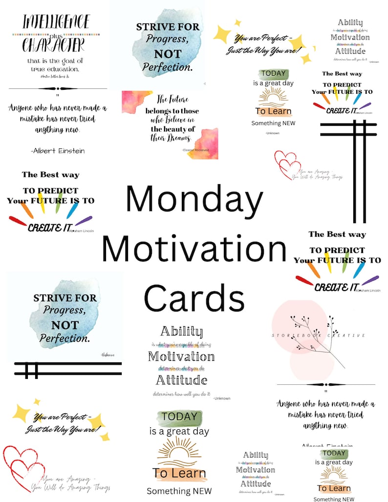 40 Educational Motivational Quotes for Students, Instant Download ...