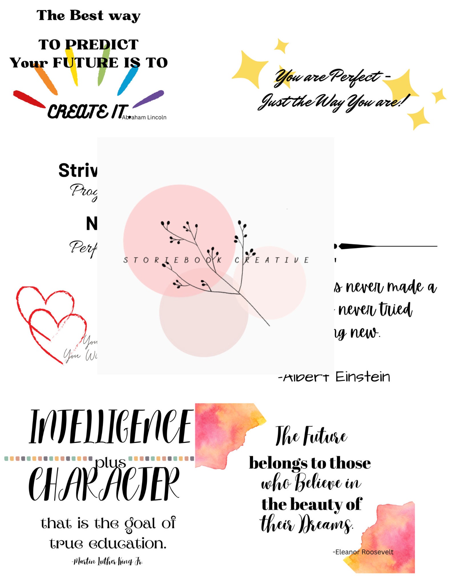 40 Educational Motivational Quotes for Students, Instant Download ...