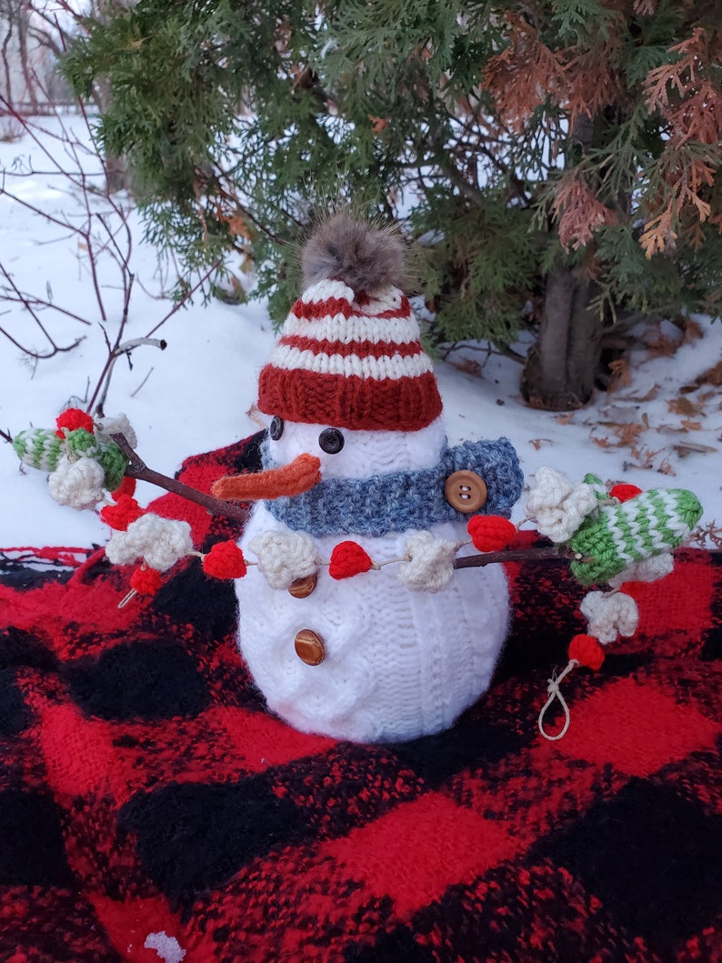 PDF Knitting Pattern, Snowman Knitting Pattern, Snowman, Christmas Gift ...