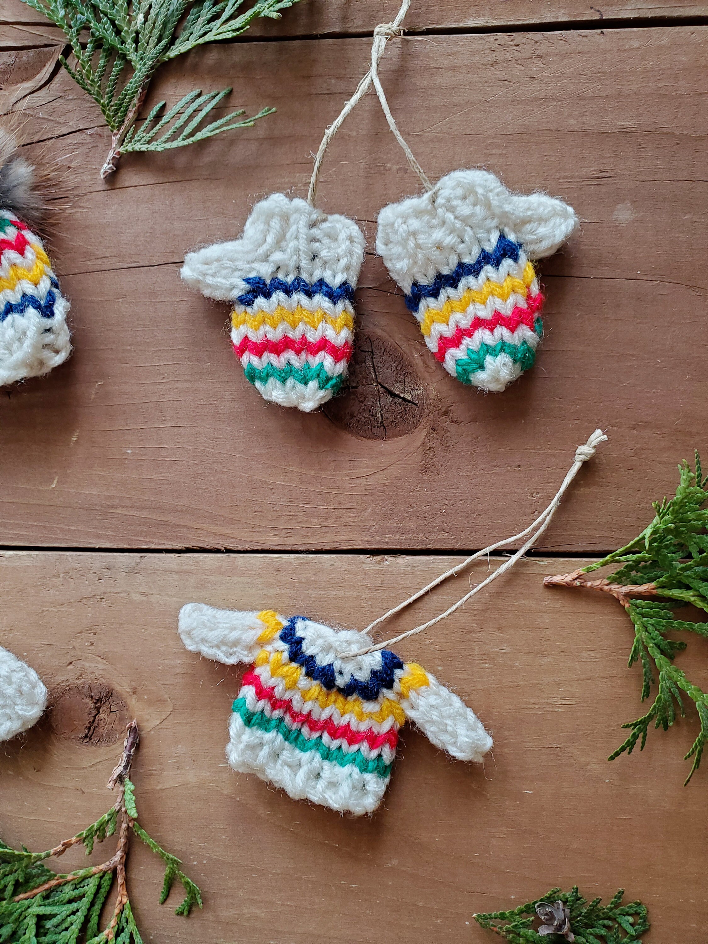 Ornament Set, HBC Themed Inspired Ornament Set, Mini Sweater, Mini Hat ...