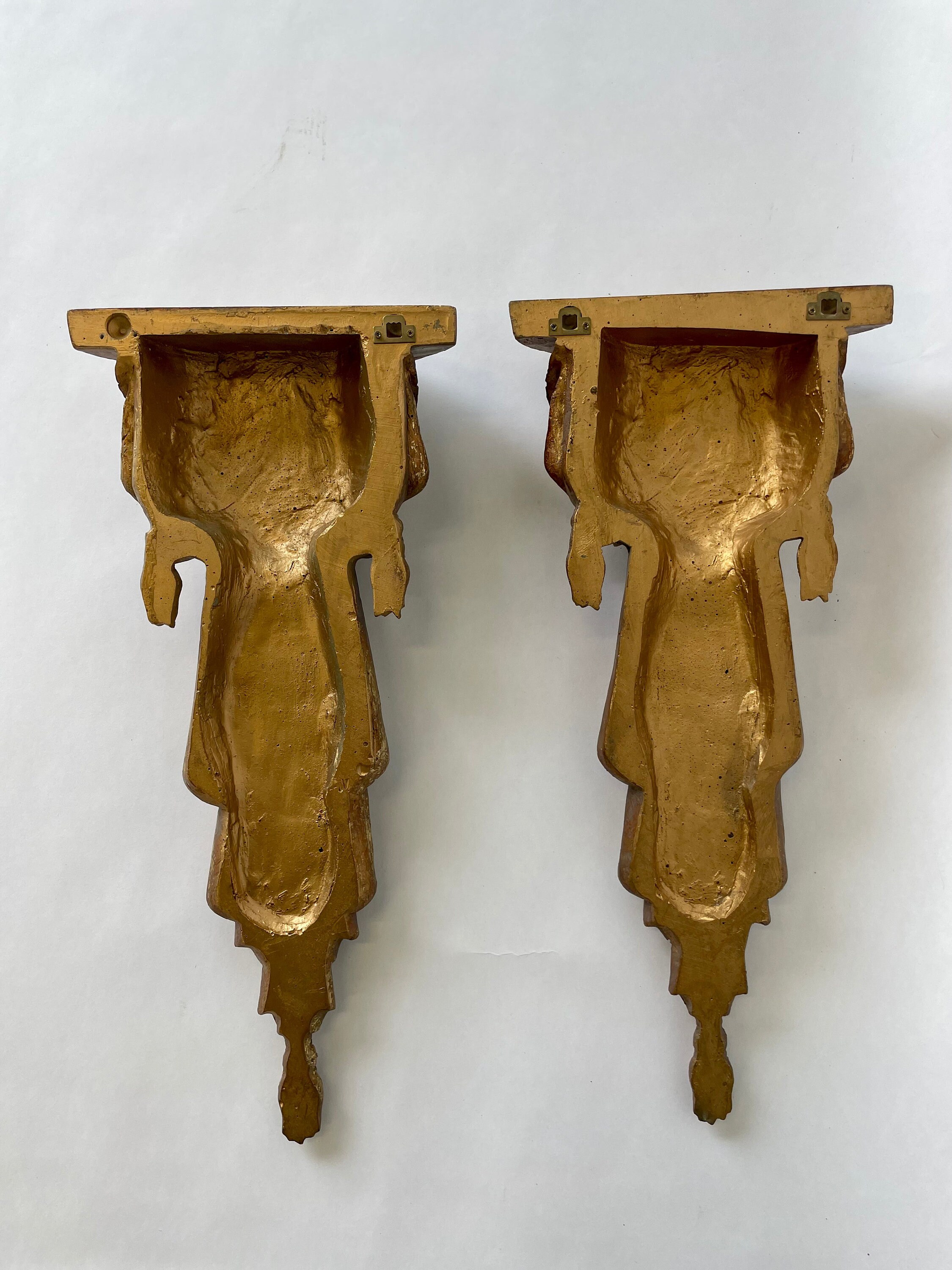 Pair of Wood Sconce Shelves With Gold Gilding, Swags and Tassels - Etsy