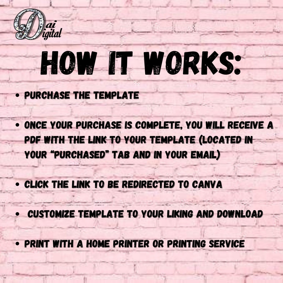 Pink Girly DIY Price List Flyer DIY Social Media Flyers Customizable ...
