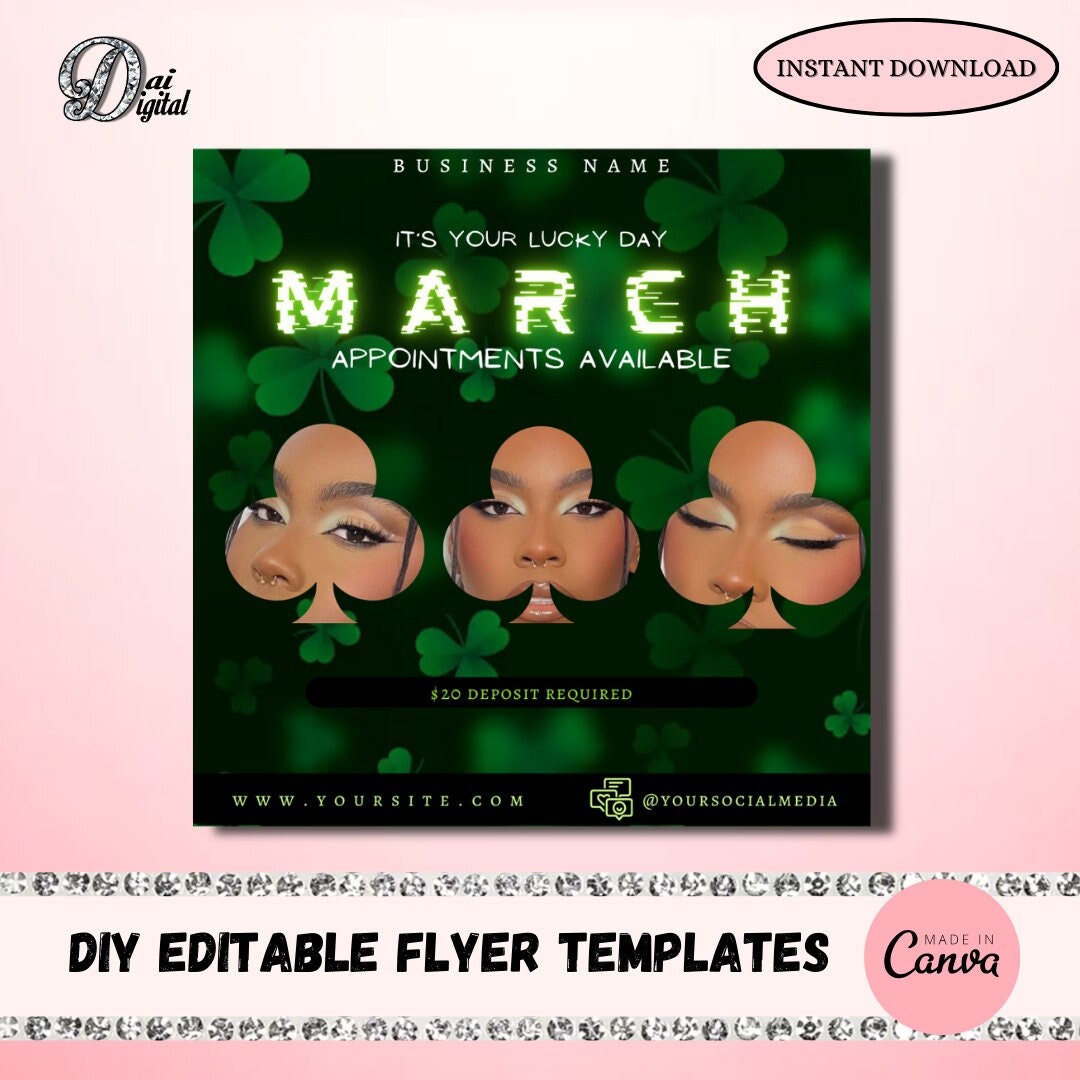 March Appts Flyer DIY | March | DIY Social Media Flyers | Customizable ...