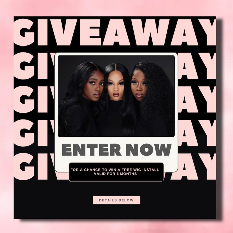 DIY Pink and Black Giveaway Flyer | DIY Social Media Flyers ...