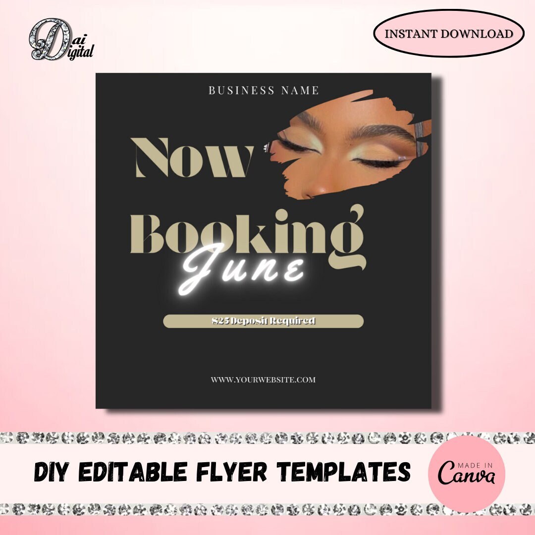 June Bookings DIY Flyer | DIY Social Media Flyers | Customizable for ...