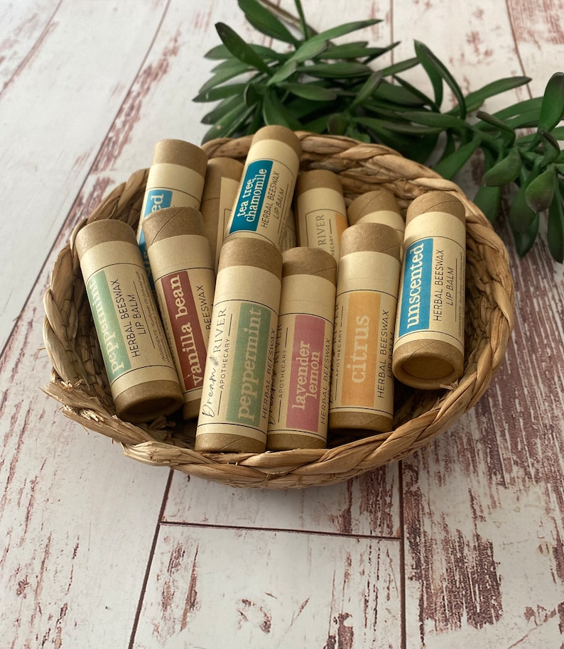 Natural Lip Balm | Essential Oils | Yarrow | Rosehip | Tallow Lip Balm ...