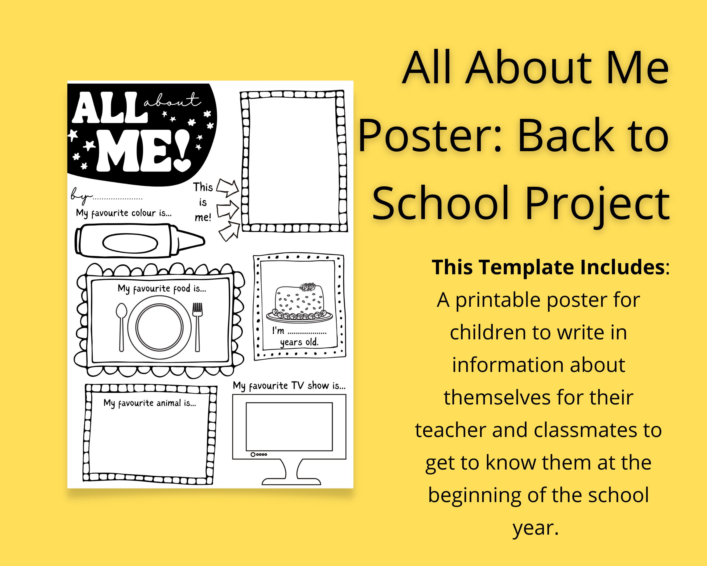 All About Me Poster Ideas For Preschoolers