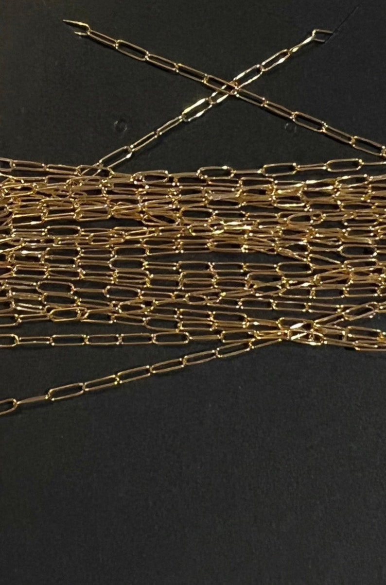 Gold Filed Paper Clip 5 Ft Unfinished Chain - Etsy