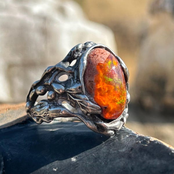 Fire Opal Jewelry - Etsy