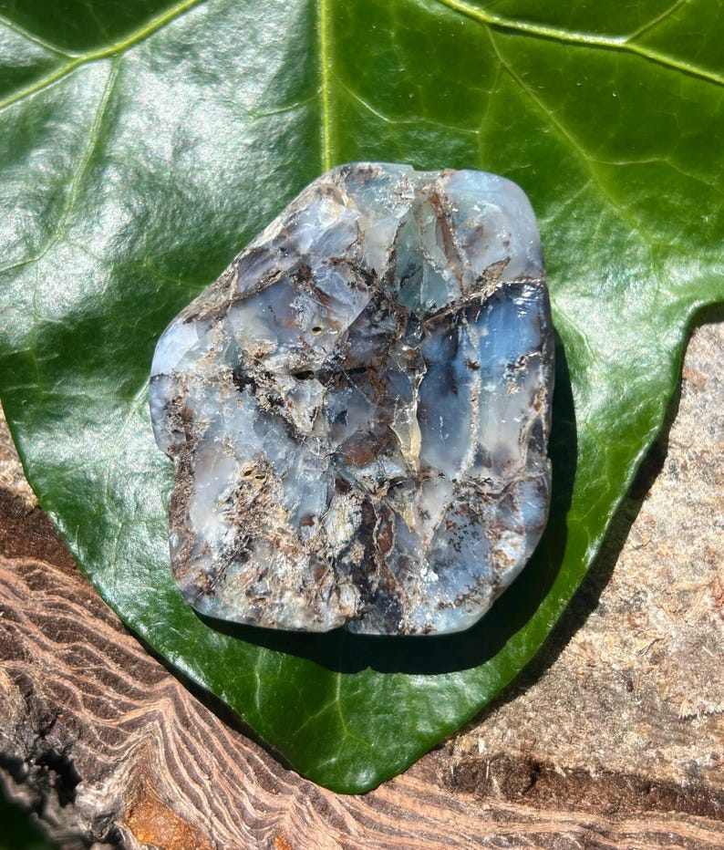 Mount Shasta Siskiyou Sacred Blue Opal Polished Specimen Worry Stone ...