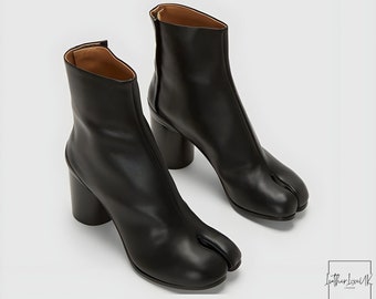 Leather Tabi Heels - Etsy