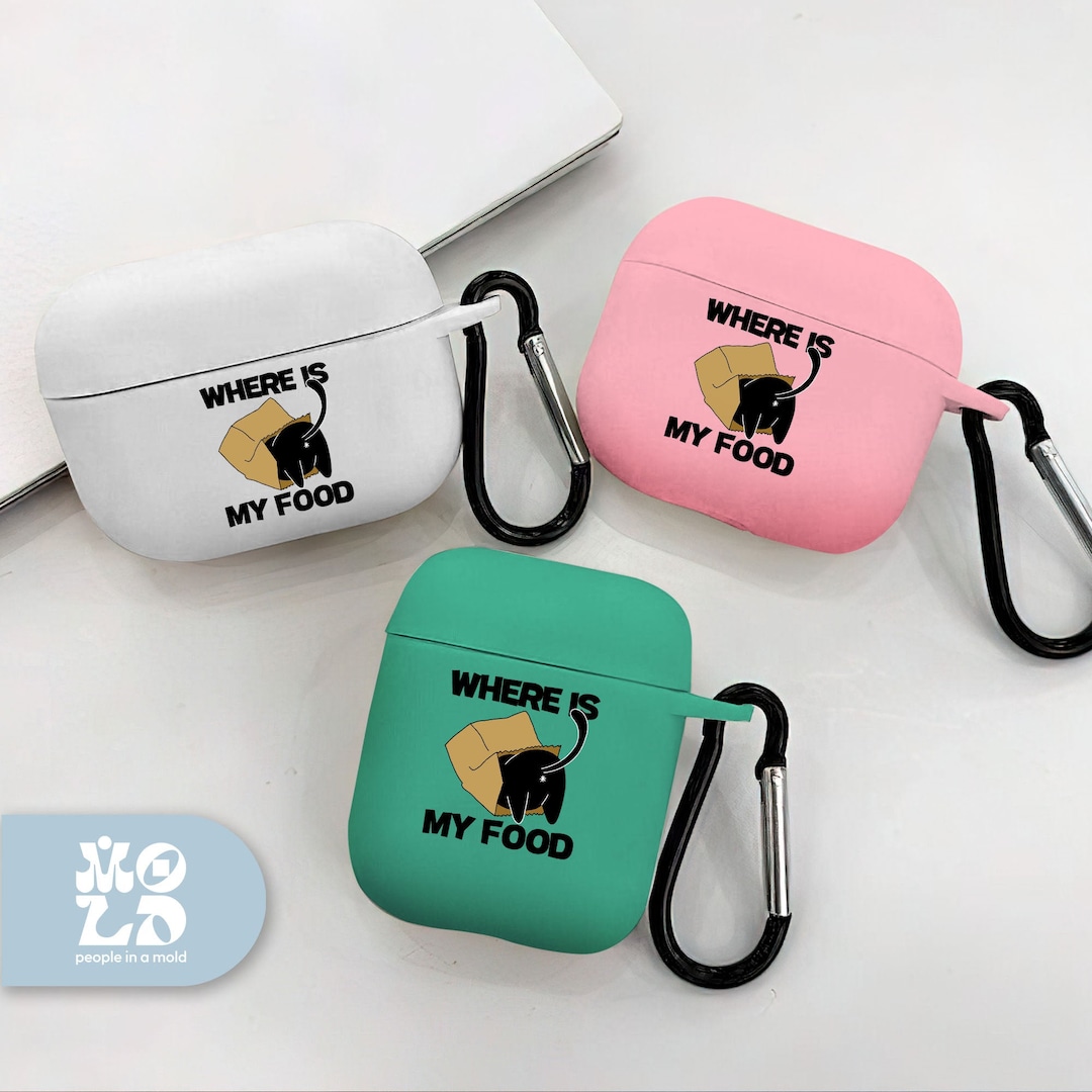 Where is My Food AirPod Case Gift for Cat Lovers Cat Airpods - Etsy