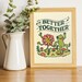 Inspirational Poster, Better Together Quotes, Frogs Print Art, Retro ...