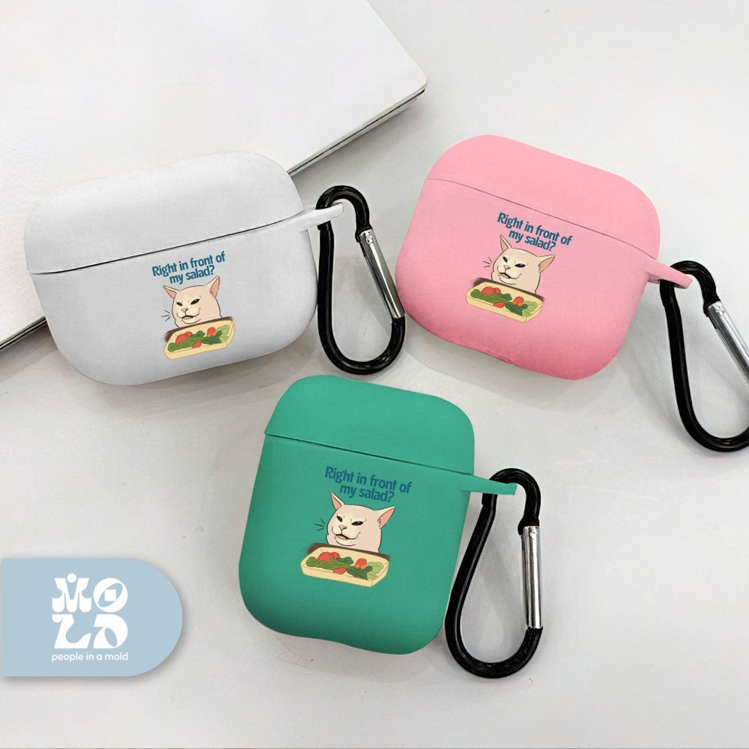 In Front of My Salad AirPod Case, Gift for Cat Lovers, Cat Airpods Case ...