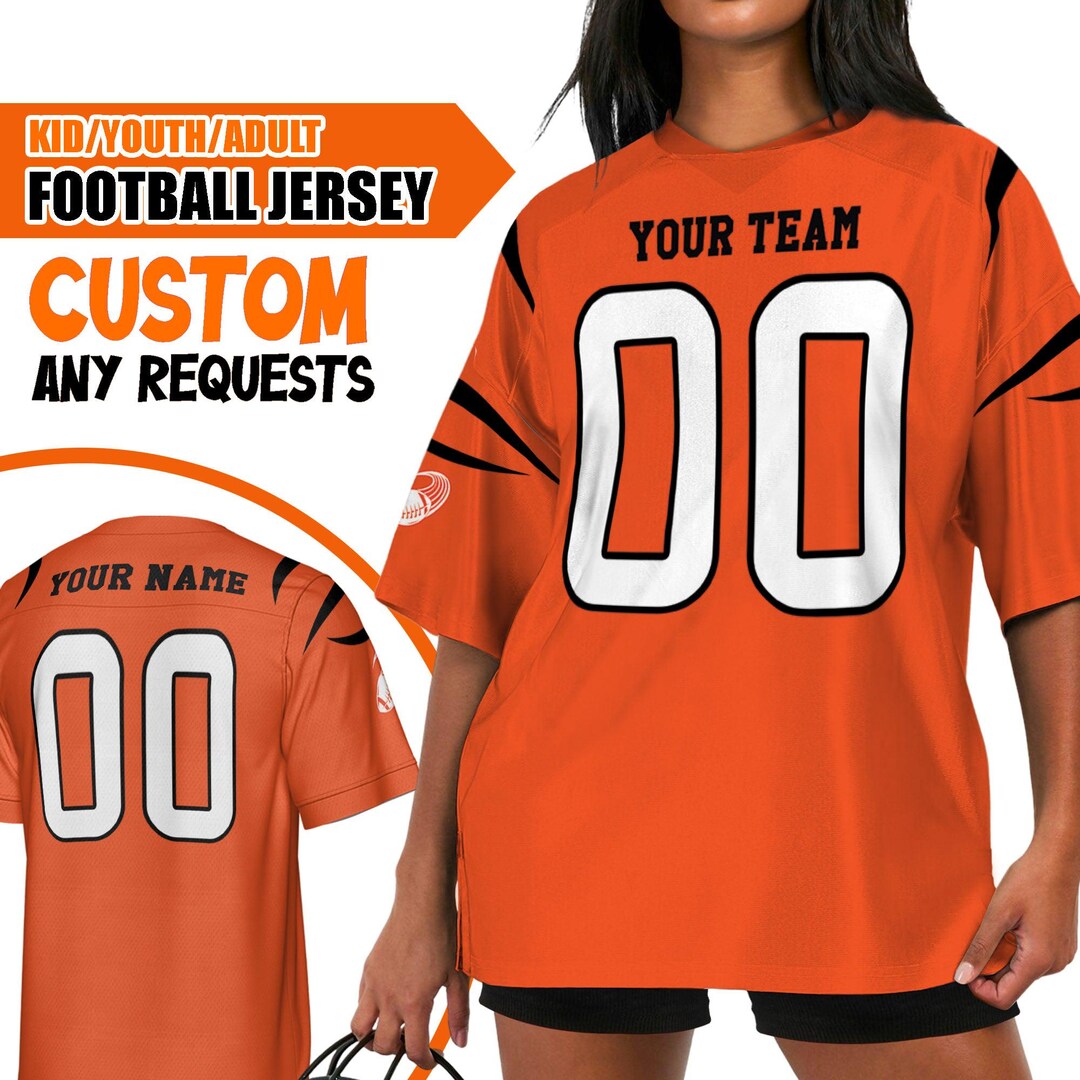 Custom Famous Team Super Star Tiger Sport Orange Football I3, Custom ...