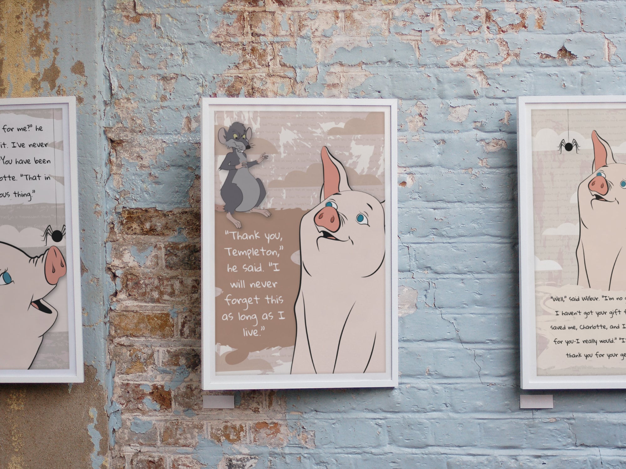 Charlotte's Web Set of 3 Scalable Posters for the Classroom, Instant ...