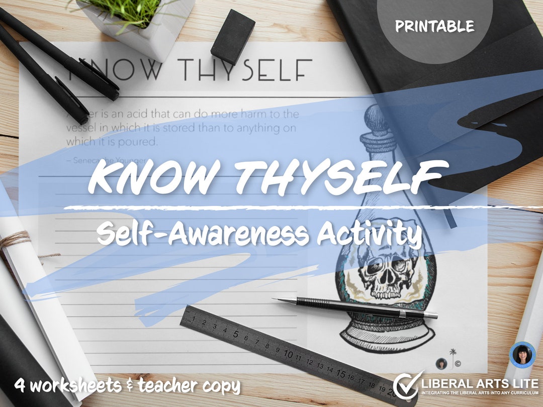 Self-awareness Activity, Printable Worksheet for University, College ...