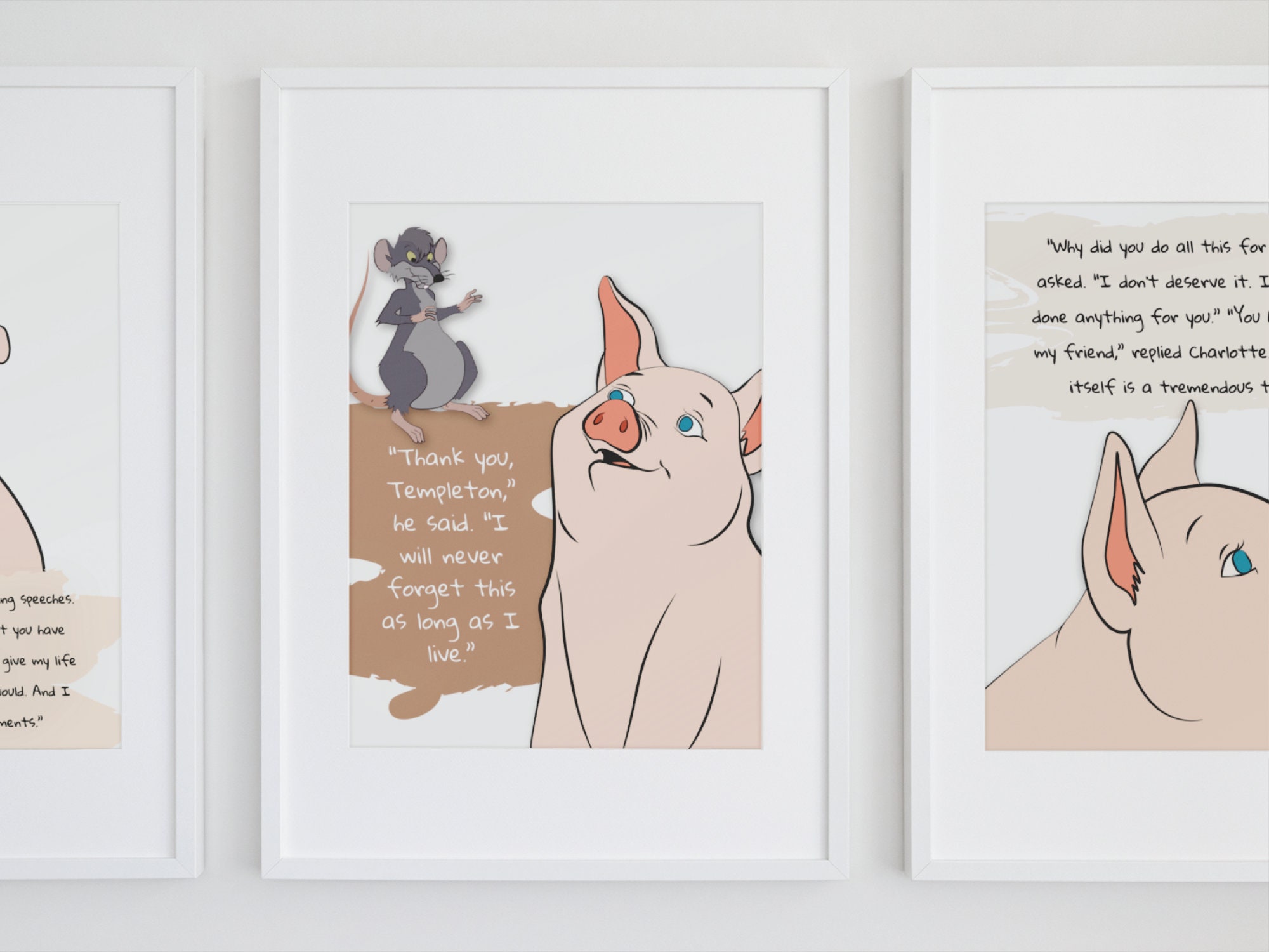 Charlotte's Web Set of 3 Scalable Posters W/ Transparent Background for ...