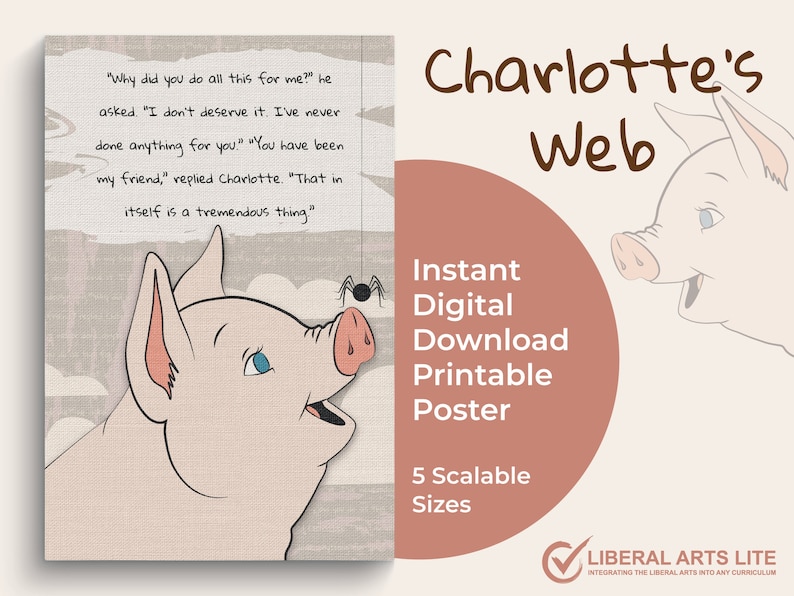 Charlotte's Web Digital Download Printable Poster - Etsy