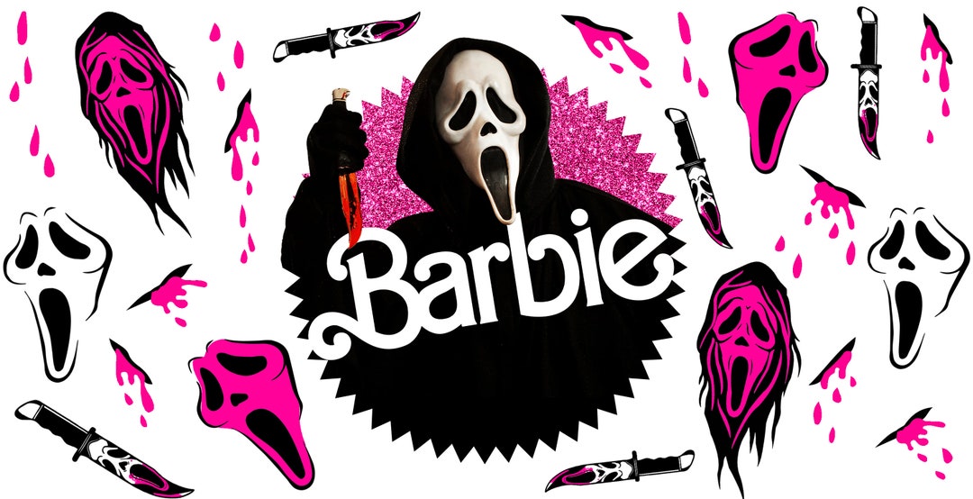 Ghostface Barbie Horror Movie Glass 16oz Libbey Glass Can - Etsy