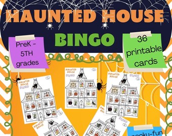Haunted House Bingo - Etsy
