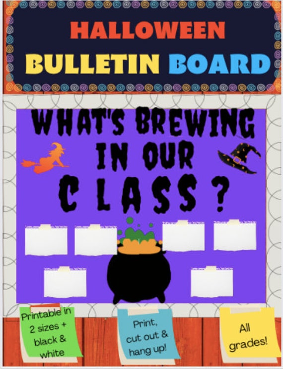 Halloween Bulletin Board Printable - Etsy