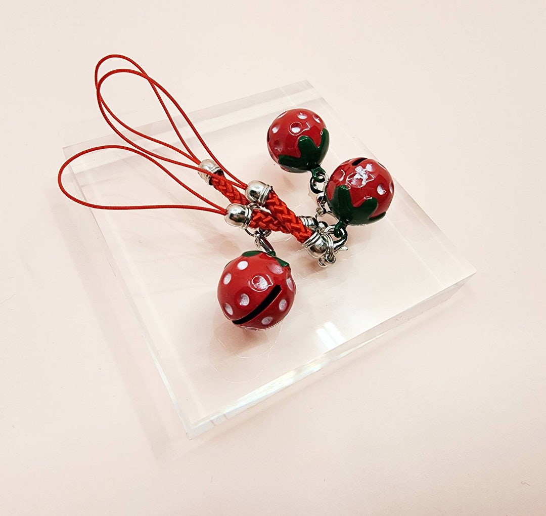 Strawberry Bell Phone Charm - Etsy