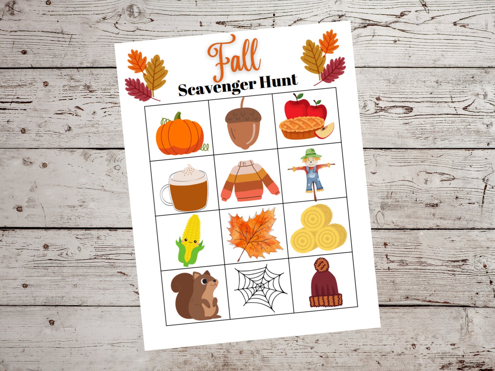 Fall Scavenger Hunt for Kids | Fall Activities | Fall Classroom ...