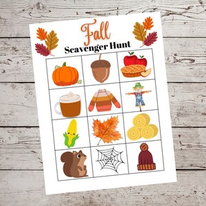 Fall Scavenger Hunt for Kids | Fall Activities | Fall Classroom ...