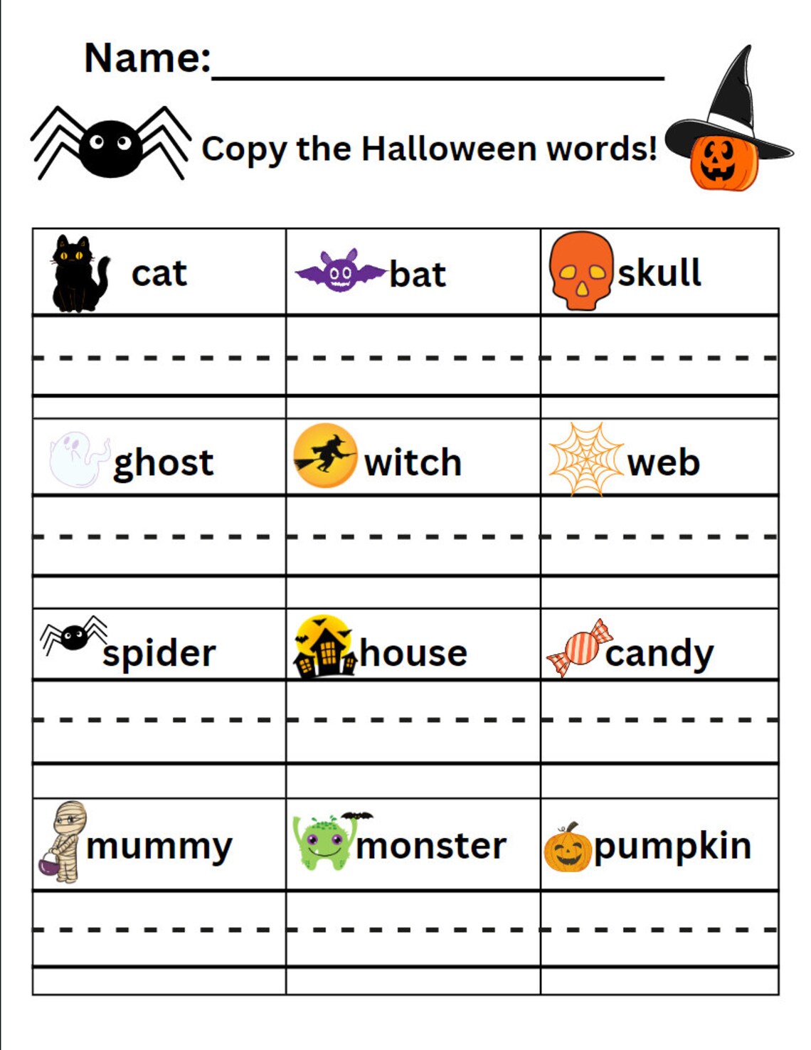 Halloween Worksheet for Kids | Halloween Activity | Worksheets for Kids ...