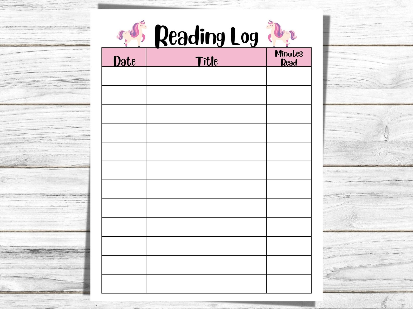 Unicorn Reading Log, Kids Reading Log, Book Tracker for Kids, Reading ...