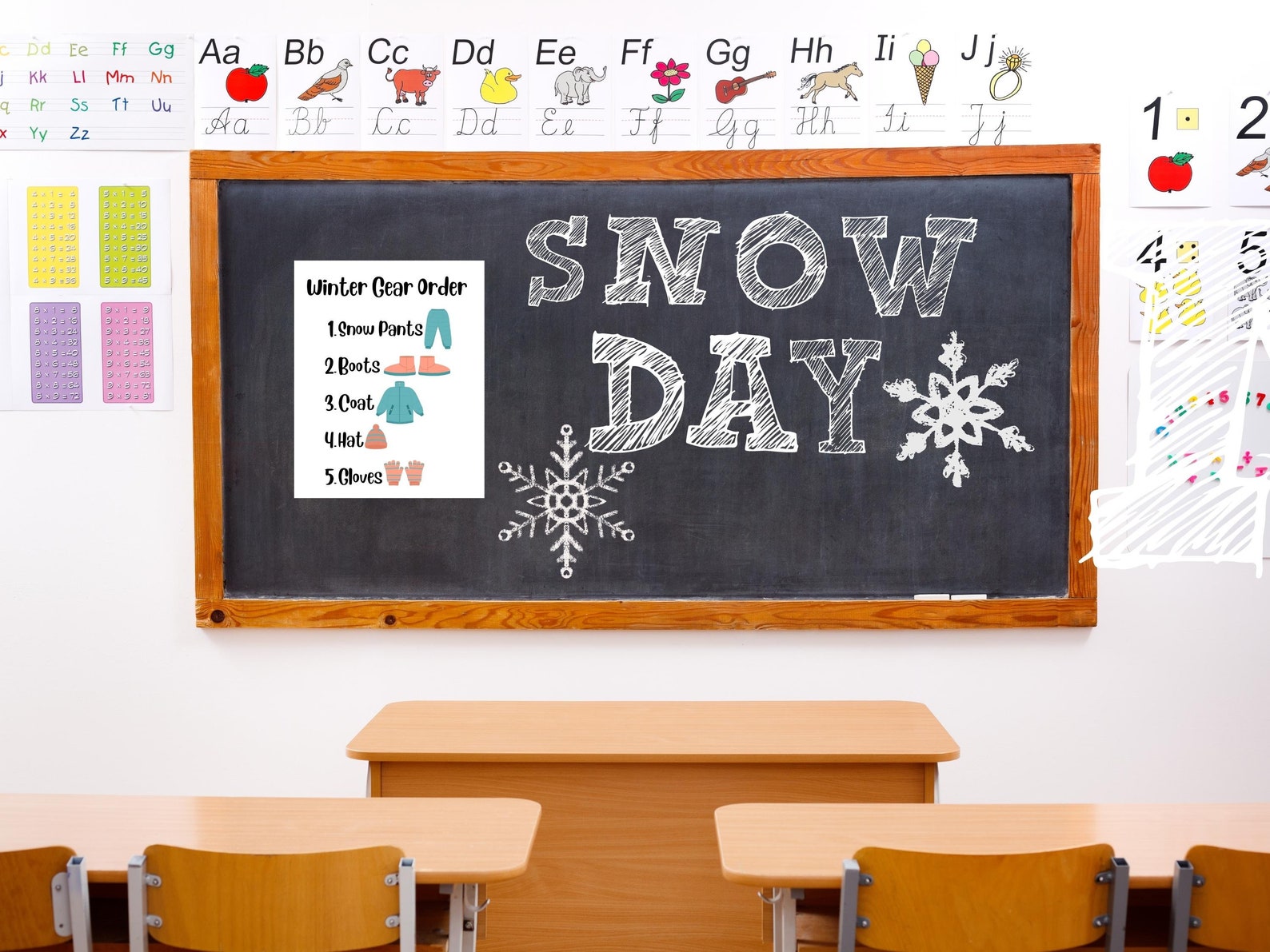 Winter Gear Order, Classroom Sign, Classroom Poster, Teacher Poster ...