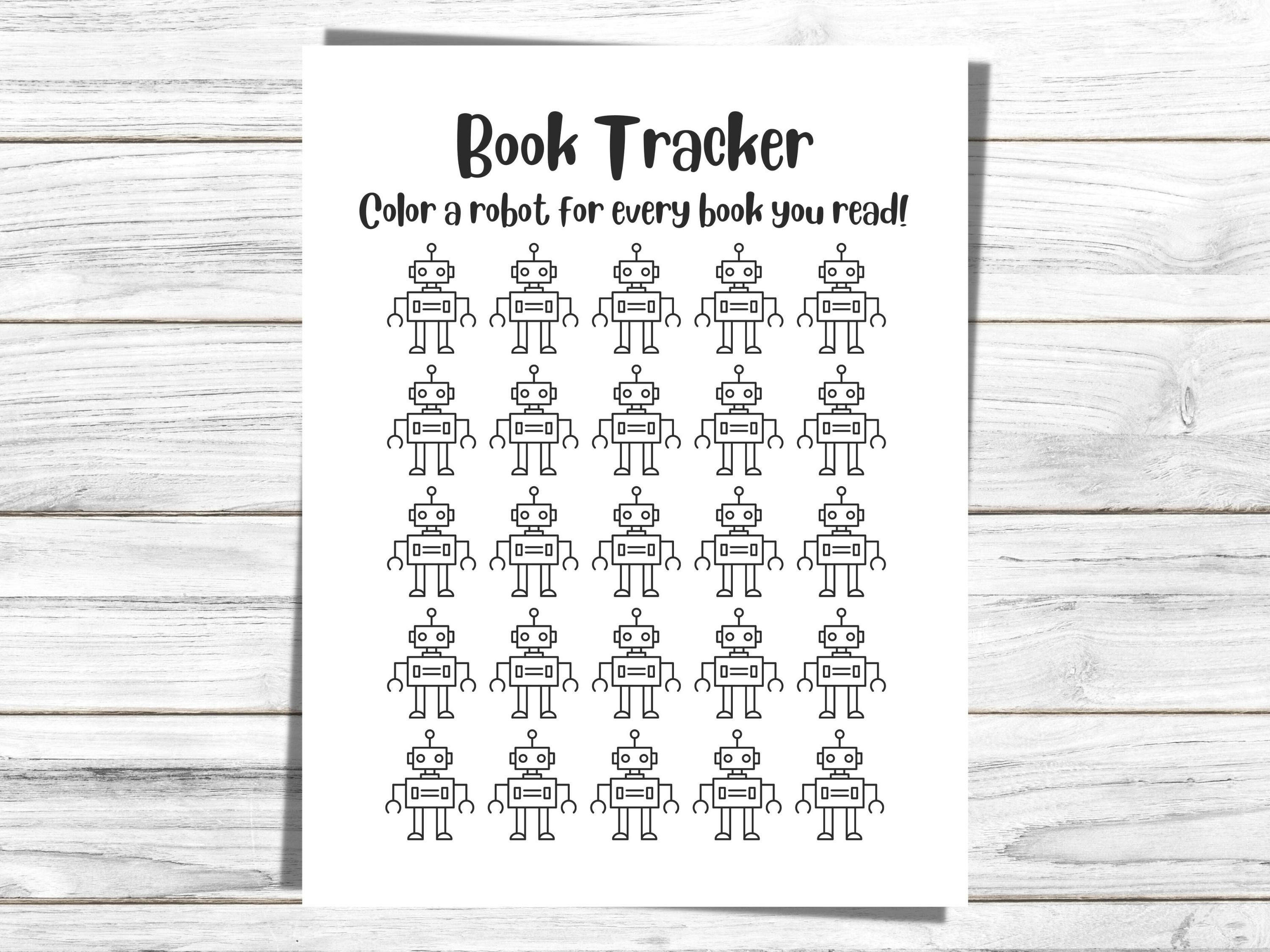 Robot Reading Log Kids Reading Log Reading Printables - Etsy