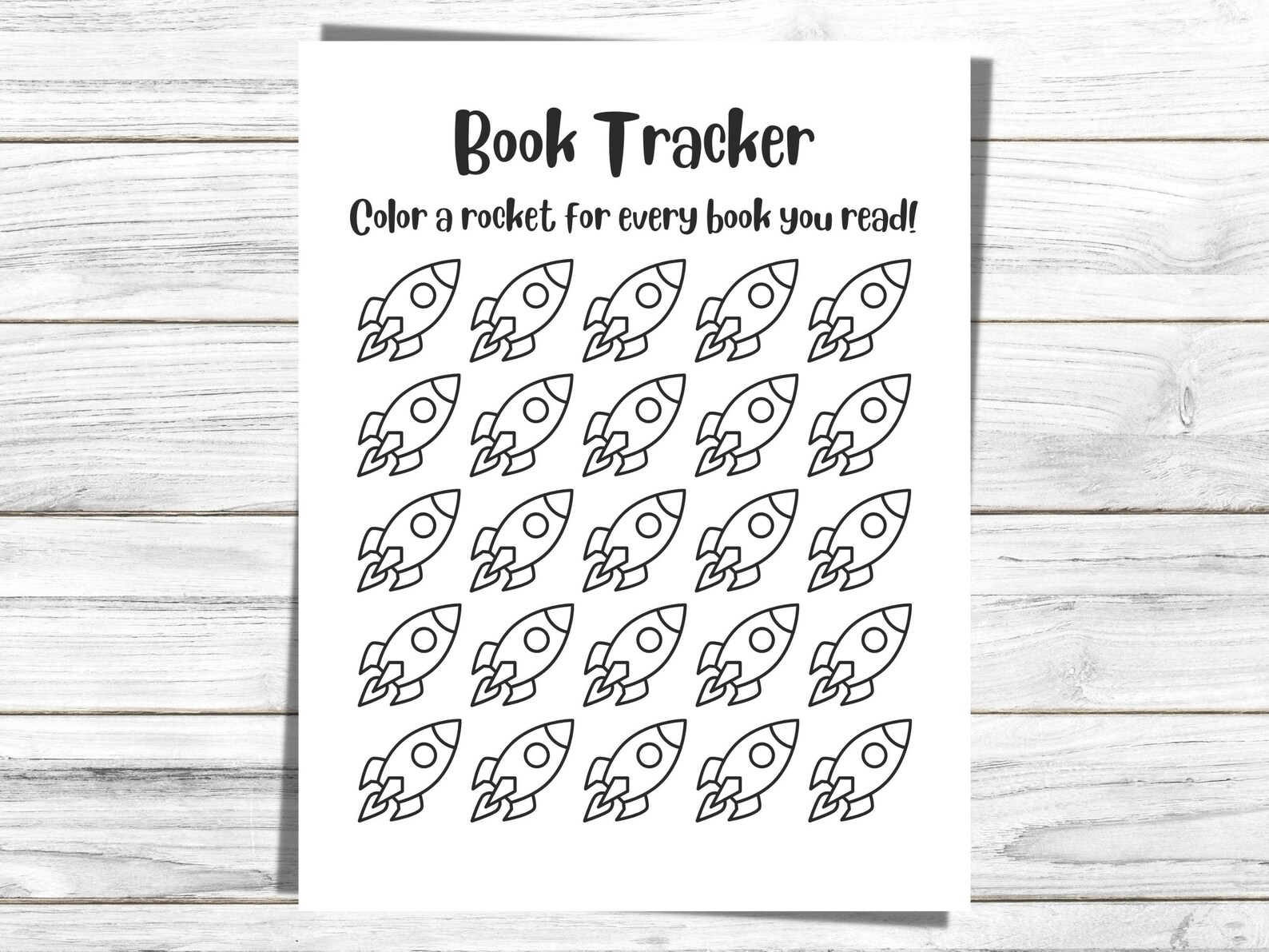 Rocket Reading Log, Kids Reading Log, Book Tracker for Kids, Reading ...