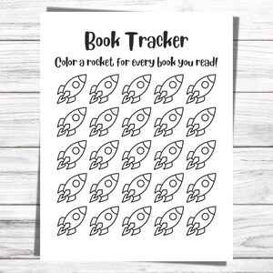 Rocket Reading Log, Kids Reading Log, Book Tracker for Kids, Reading ...
