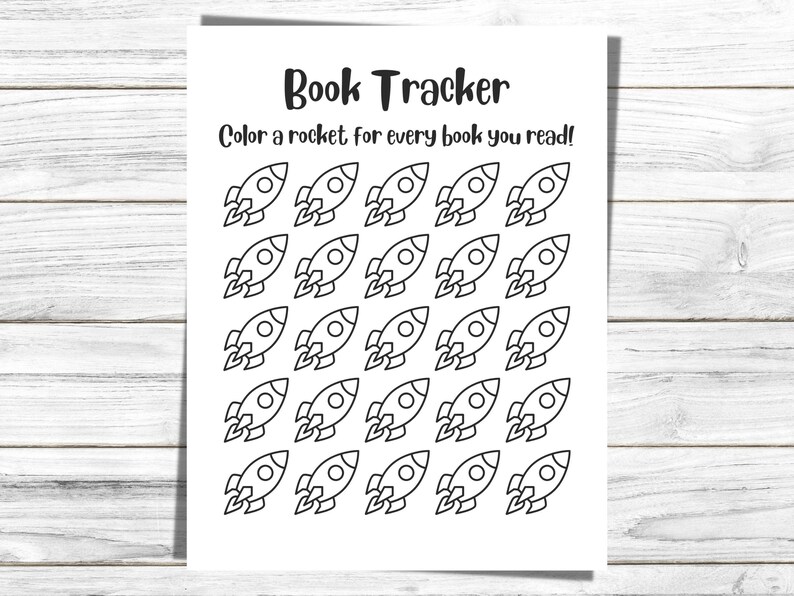 Rocket Reading Log, Kids Reading Log, Book Tracker for Kids, Reading ...