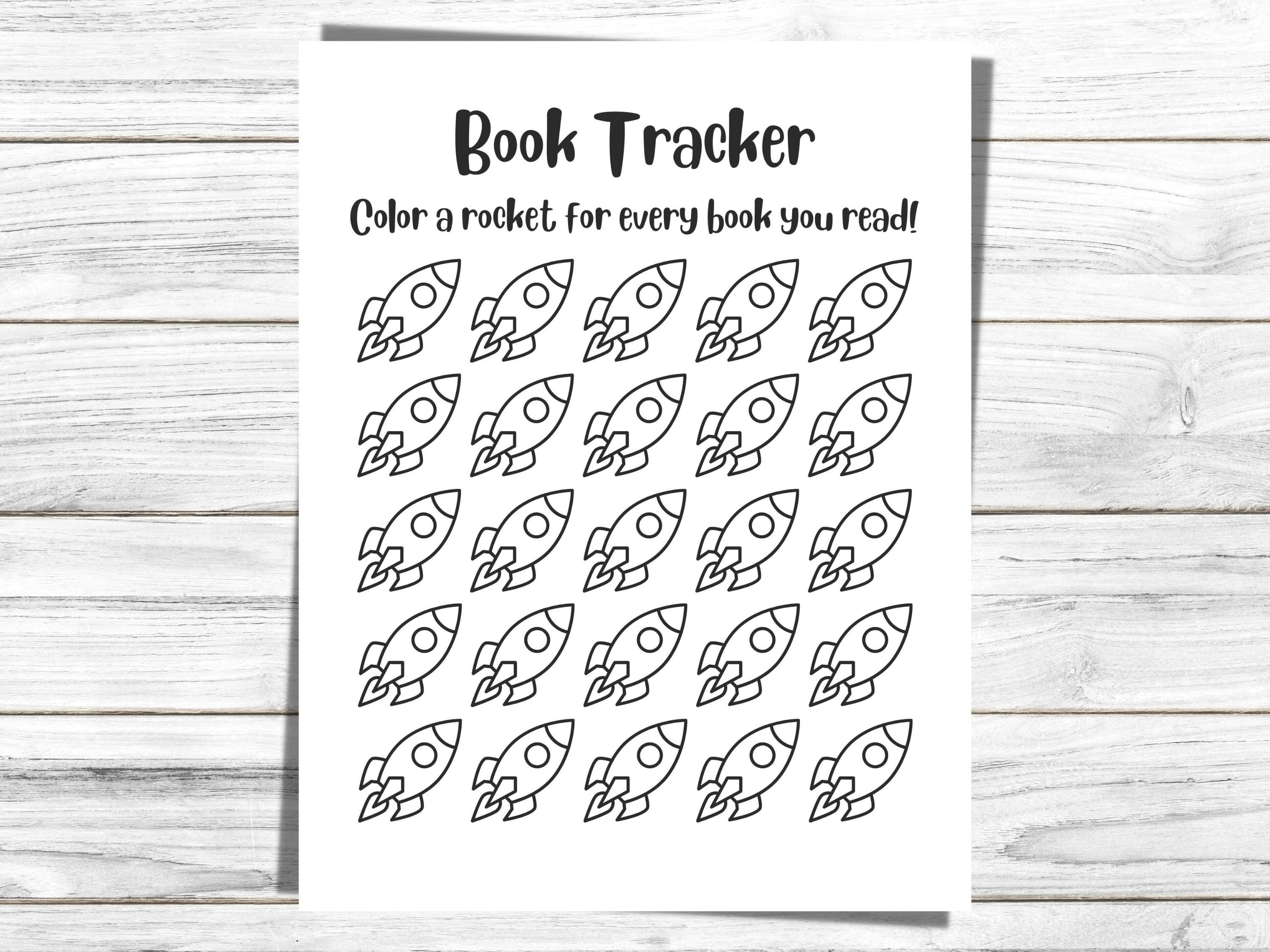 Rocket Reading Log, Kids Reading Log, Book Tracker for Kids, Reading ...