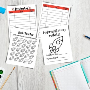 Rocket Reading Log, Kids Reading Log, Book Tracker for Kids, Reading ...