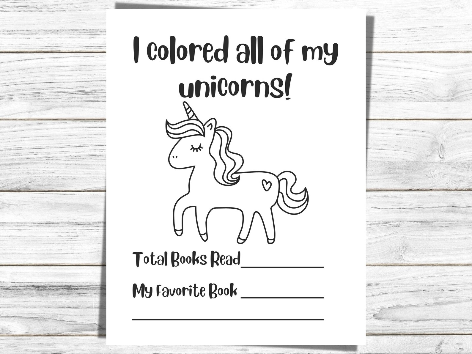 Unicorn Reading Log, Kids Reading Log, Book Tracker for Kids, Reading ...