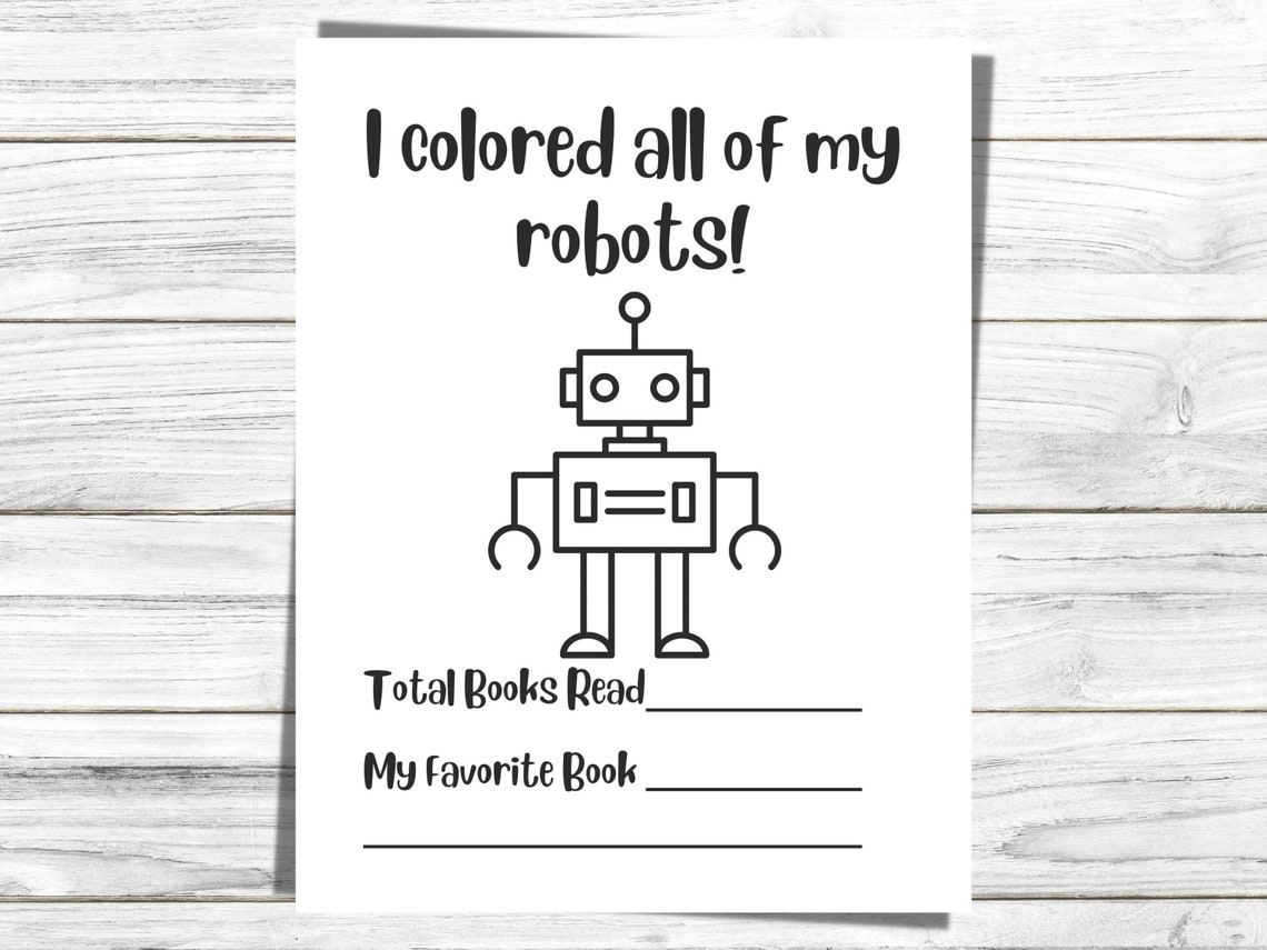 Robot Reading Log Kids Reading Log Reading Printables - Etsy