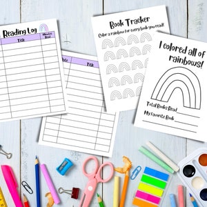 Rainbow Reading Log, Kids Reading Log, Reading Printables, Reading ...