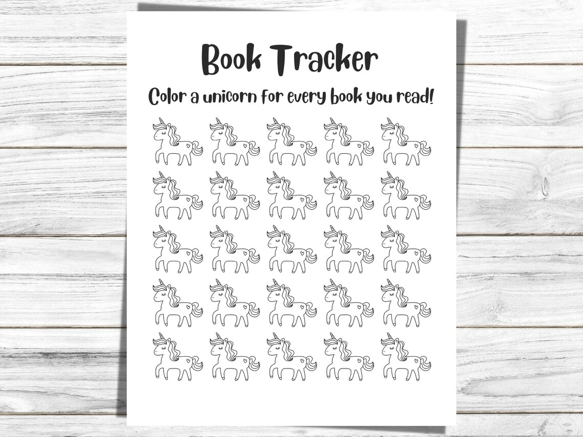 Unicorn Reading Log, Kids Reading Log, Book Tracker for Kids, Reading ...