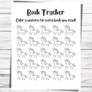 Unicorn Reading Log, Kids Reading Log, Book Tracker for Kids, Reading ...