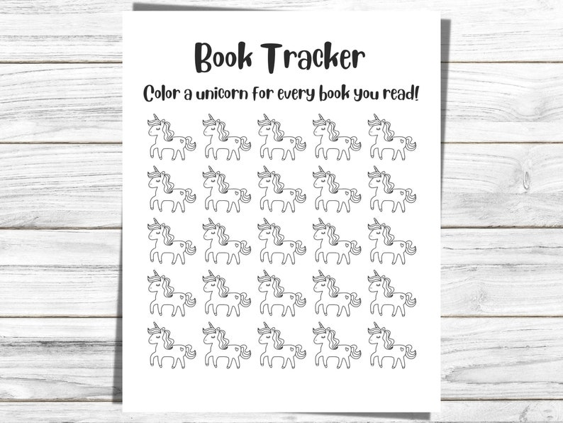 Unicorn Reading Log, Kids Reading Log, Book Tracker for Kids, Reading ...