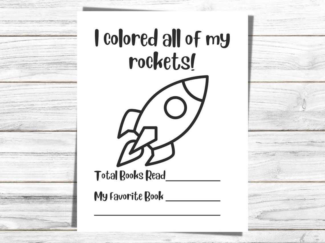 Rocket Reading Log, Kids Reading Log, Book Tracker for Kids, Reading ...